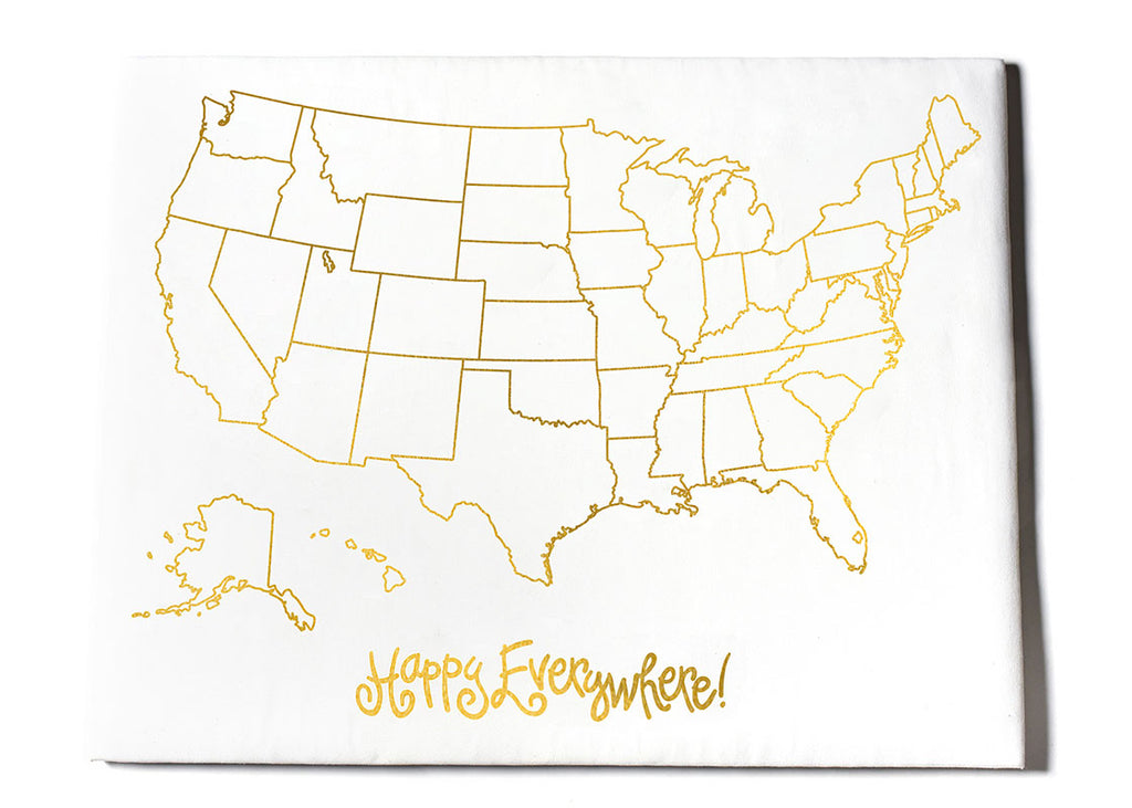 Gold Happy Everywhere US Map | Happy Everything!™