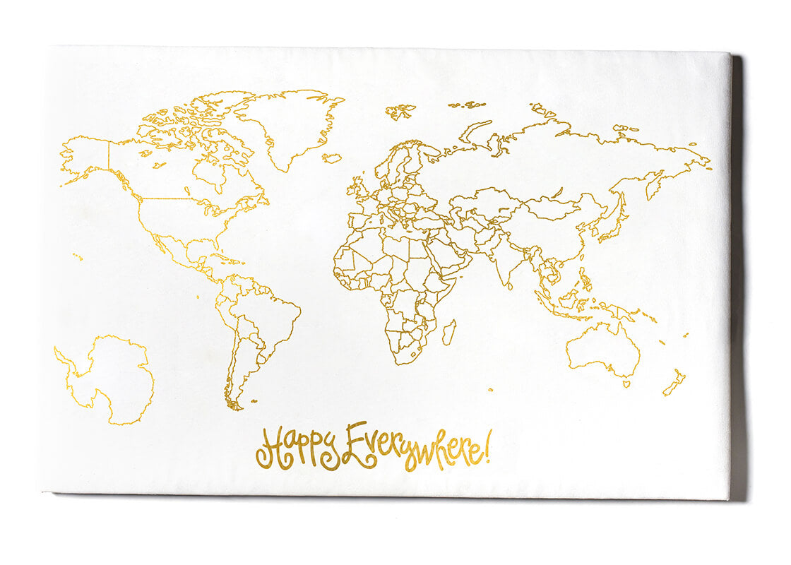 Gold Happy Everywhere World Map | Happy Everything!™ – Happy Everything ...